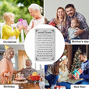 Suoegigs Daughter Wallet Card, I Love You Daughter Gifts, Unique Daughter Birthday Card, To My Beautiful Daughter Wallet Insert, Inspirational Gifts for Teen Girls, Graduation, Wedding,Christmas