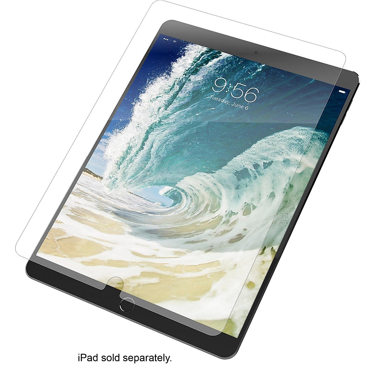 ZAGG InvisibleShield Glass+ Screen Protector for iPad Pro 10.5 and iPad Air 3 (3rd Generation, 2019) - Tempered Glass, HD Clarity, Smudge Resistant, Impact and Scratch Protection - Crystal Clear