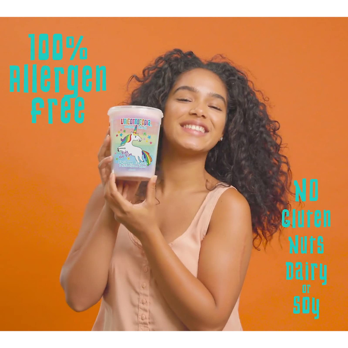 Unicornucopia Cotton Candy 3oz - 6 Flavor Rainbow Cotton Candy - Unicorn Birthday Party Favors Candy for Party Bags - Individual Cotton Candy Favors Goodie Bag Stuffers Bulk Carnival Candy Rainbow Party Favor for Kids Birthday