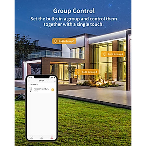 YEELIGHT LED Smart Light Bulb 60W Equivalent, A19 LED Wi-Fi Smart Bulb, RGBW Color Changing Bulb, Work with Apple HomeKit, Alexa & Google Assistant, SmartThings, Razer Chroma 4 Pack