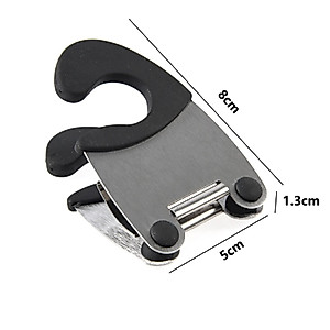Stainless steel pot holder Anti-scalding Utensil Pot Clip Spoon Holder Pot Clip Pot Fixed Clamp Kitchenware Clip Kitchen Accessories Tools (Black & Red)