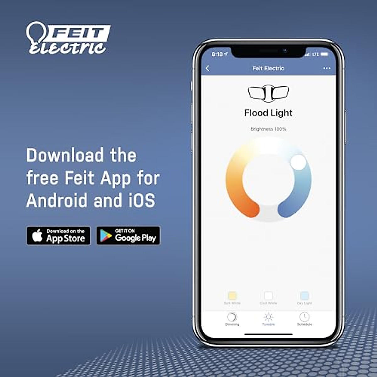 Feit Electric 24" 12pc. Light Color Changing Smart WiFi String Lights with Scheduling Features and Works with Alexa/Google Assistant, Heavy Duty and Weather Resistant - Clear Bulb - SL24-12/RGBW/AG