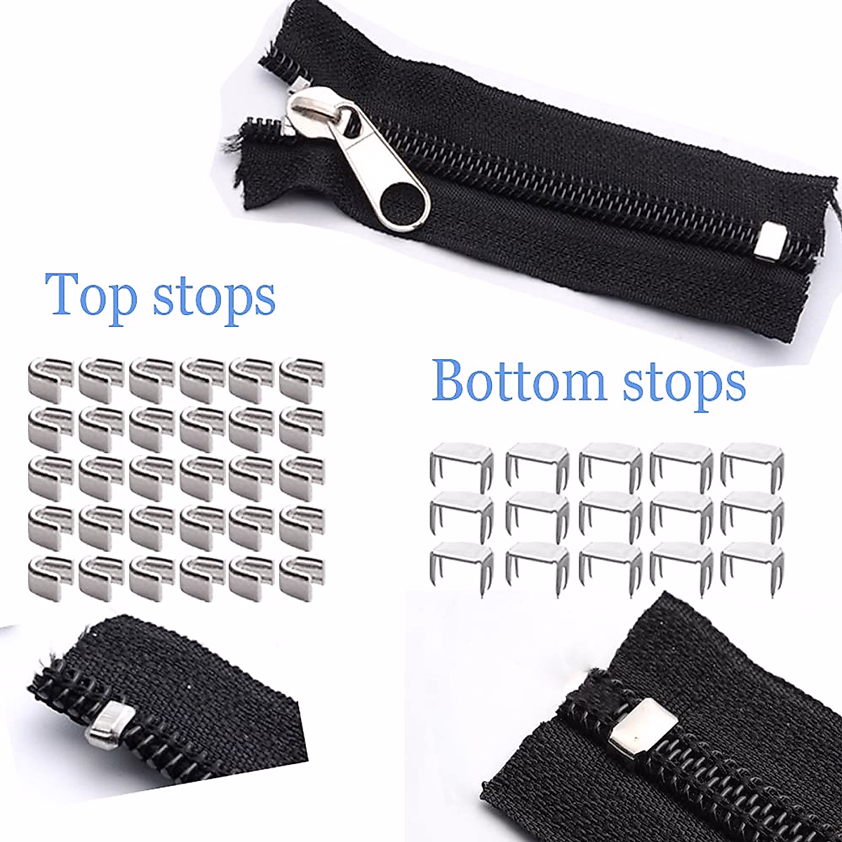 Zipper Pull 12 Pcs, Replacement Zipper Slider,Zipper Repair Kit #5, Fix Zipper Repair Kit for Repairing Coats ,Jackets , Metal Plastic and Nylon Coil Zippers.