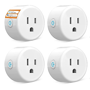 OHMAX Mini Smart Plug, Wi-Fi Outlet Socket Work with Alexa and Google Home for Lights, APP Remote Control, Schedule Timer Function, UL Certified, 2.4G WiFi Only (4Pack)