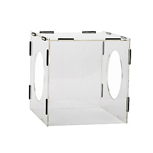 MagiDeal Enclosed Grinding Dust Box Acrylic with 2 Holes Portable Dustproof Clear Dust Hood Dust Cage for Engraving