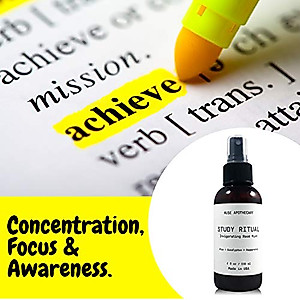 Muse Bath Apothecary Study Ritual - Aromatic and Invigorating Room Mist, 8 oz, Infused with Natural Essential Oils - Aloe + Eucalyptus + Peppermint