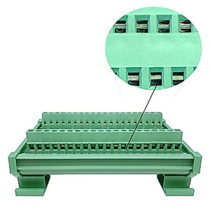 Jienk DIN Rail Mount 10A 300V 20Position 20P to 20P Screw Terminal Block Distribution Module