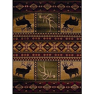 United Weavers of America Affinity Collection Hunter's Dream Rug - 1 ft. 10in. x 7ft. 2in., Brown, Decorative Rug, Lodge Style, Modern Indoor Rug