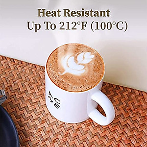 All Natural Handmade Woven Wood Kitchen Mat, Placemats Set of 6, Outdoor Rattan Seagrass, Eco-Friendly Wicker Bamboo Cork, Washable Non-Slip Jute Place Mats for Dining Table (17" x 12")