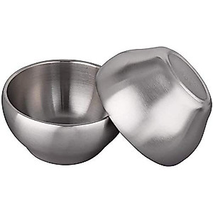 IMEEA Ice Cream Bowl Insulated Bowl 28oz Double Wall Soup Bowl SUS304 Stainless Steel Cereal Bowl, Set of 2