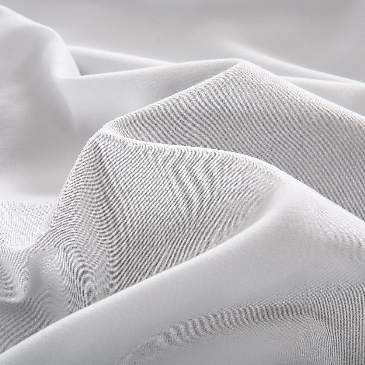 White Duvet Cover King Size, Ultra Soft Double Brushed Microfiber Duvet Cover Set 3 Pieces with Zipper Closure, Reversible Duvet Cover for All Season, White/Charcoal Grey, 104x90 Inches