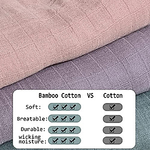 Baby Muslin Swaddle Blankets - Baby Swaddle Blanket for Baby Girl and Baby Boy, Soft Organic Bamboo Cotton Muslin Blanket, Light Breathable, Swaddle Wrap Receiving, 2 Pack, 47 x 47 Inches