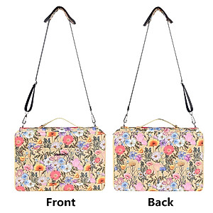 Shulaner Colored Pencil Case 128 Large Slots Holds 384 Pencils or 256 Gel Pens with 4 Layer Zipper Closure High Capacity Pen Organizer for Painter or Artist Yellow Flower