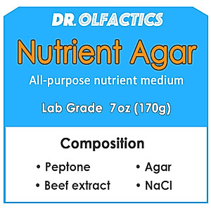 Nutrient Agar Powder 170 Grams [Value Pack] - Makes 310 Agar Petri Dishes - For Lab Use and Classroom DIY Projects. A metal spoon included. v.2024