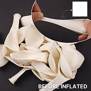 PartyWoo White Balloons 140 pcs Different Sizes Pack of 18 12 10 5 Inch Matte White Latex Balloon Arch Kit Garland for Wedding Bridal Graduation Baby Shower Birthday Party Decorations White-Y13