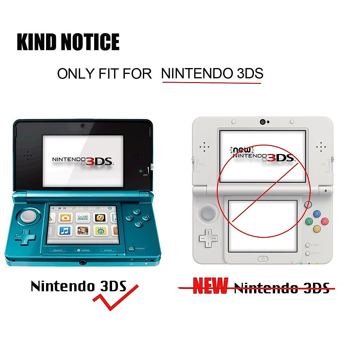 AKWOX (Pack of 4) HD Clear Crystal Top LCD Screen Protector + Buttom LCD Screen Protective Filter for Nintendo 3DS