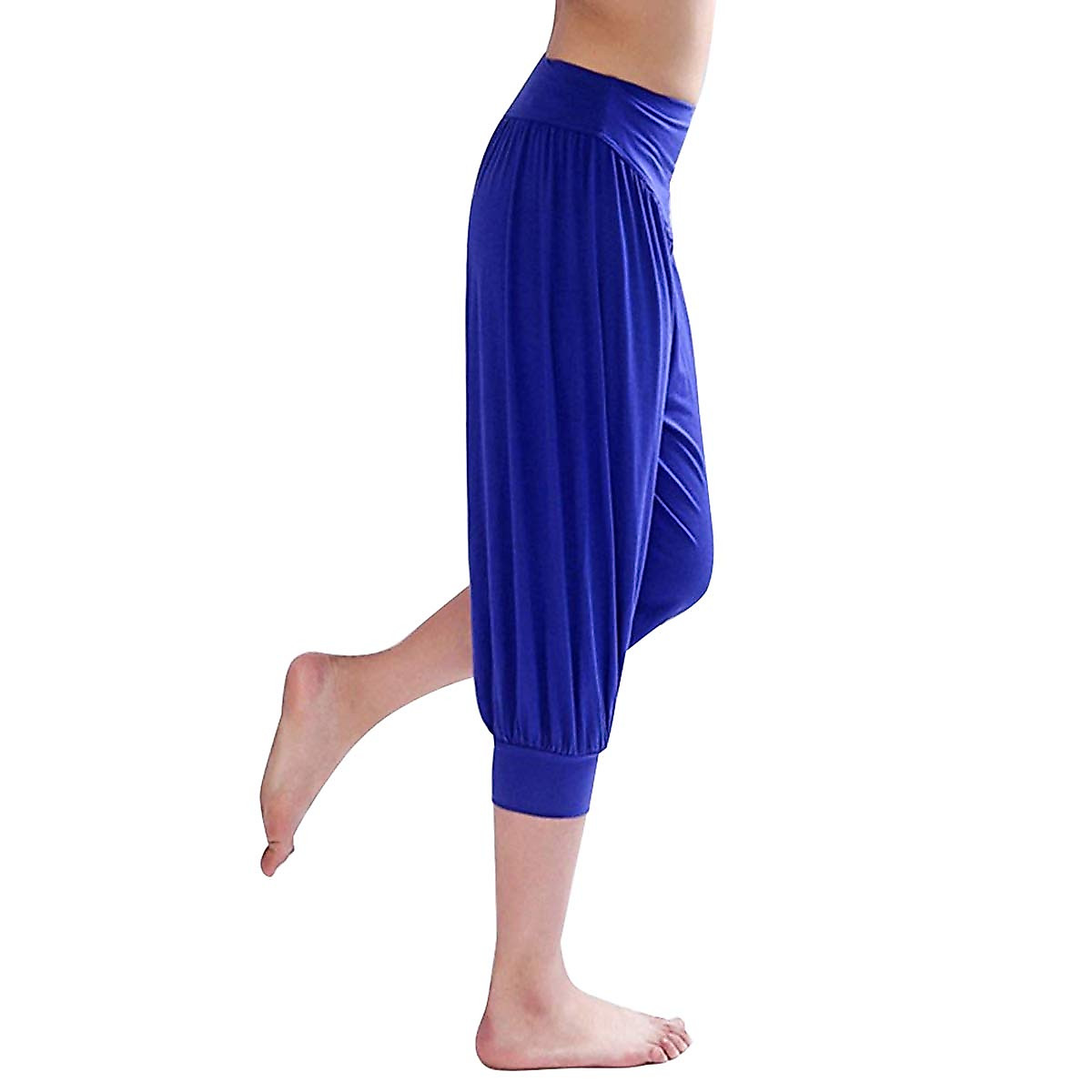 LKXHarleya Women Modal Harem Yoga Pants Loose Casual Fold Over Pilates Capri Pants Yoga Pants