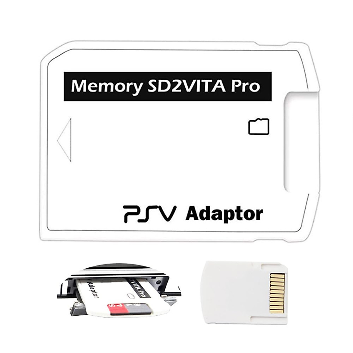 Theokveni Premium SD2Vita Game Memory Card Adapter, V6.0 Memory Stick TF Card Holder Compatible with Micro SD Card for PS Vita 1000/2000 with Firmware 3.60 System or Above