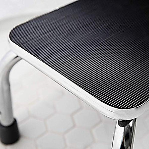 DMI Step Stool for Adults and Seniors, Heavy Duty Metal Stepping Stool for High Beds, Portable Foot Step Stool for Elderly, 250 lb Weight Capacity