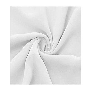 DRESSTELLS Long White Formal Dress Bridesmaid Homecoming Prom Party Dresses A-line Chiffon Wedding Dresses for Women V-Back Mother of The Bride Dress White L