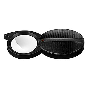 10X Folded Pocket Magnifier Mini Magnifying Glass Handheld Rotating Magnifier for Reading Newspaper, Book, Magazine, Science Class, Hobby, Jewelry (15)