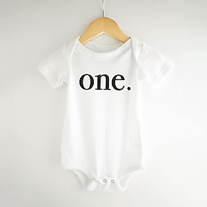 Bump and Beyond Designs Boy 1st Birthday Shirt Baby Boy First Birthday Outfit (12-18 Months) White/Black