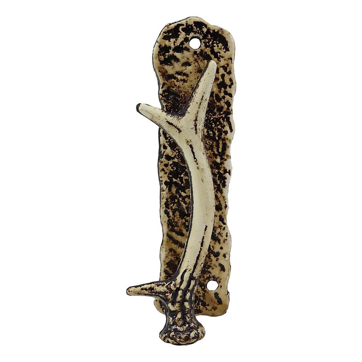 Ebros Set of 2 Western Rustic Deer Antlers Door Pull Handle Hardware Pack of 2 Left and Right Sides Decorative Accent 8" High for Barn Doors Entrance Main Cabin Lodge Country Home Antler Accent