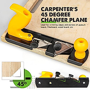 XDOVET Adjustable Hand Held Wood Planer, With Dual Blade and ABS Plastic Handle, Woodworking Edge Corner Flattening Tool for Quick Edge Planing