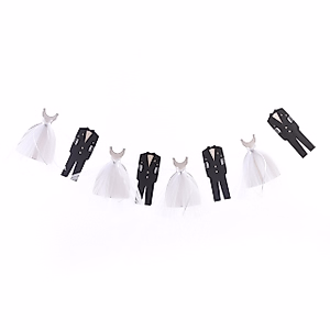 Bridal Shower Decoration Wedding Banners - Core Decorations for the Bride and Groom, Engagement Party Table Decorations, Wedding Dress Selection, Bridal Shower Decorations.Bride to Be Chair Banner, Bridal Shower Decoration (Bride and groom)