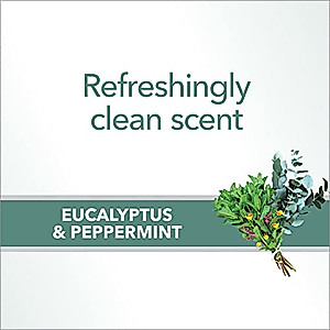 Glad ForceFlex MaxStrength with Clorox Tall Kitchen Drawstring Trash Bags, 13 Gallon Grey Trash Bags, Eucalyptus and Peppermint Scent, 90 Count