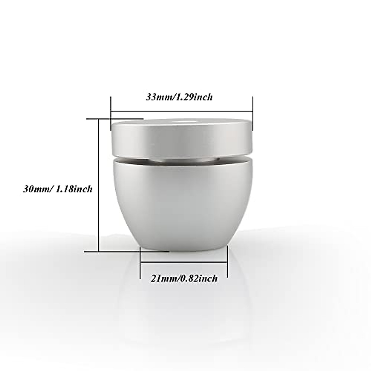 Tertullus 4 Pcs Ball Beads Speaker Isolation Feet Turntable Platform Pads Audio Shock Absorber Subwoofer Isolation Feet 33×30 Pad Speaker Stand(Silver)