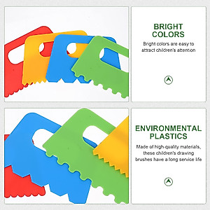 NUOBESTY 4pcs Putty Scrapers Kit Tools Acrylic for Drawing Early Sand Paint Toys Craft Oil Toddlers Pottery Children Line Supplies Painting Scraper Art Kids Brush Tool