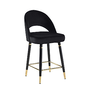 Coaster Furniture Lindsey Arched Back Upholstered Counter Height Stools Black (Set of 2) 193569
