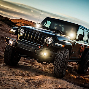 Nilight - ZH416 4PCS 4Inch 60W Triple Row Flood Spot Combo 6000LM LED Pods Light Bar Driving Boat Led Off Road Lights with 16AWG Wiring Harness-4 Leads