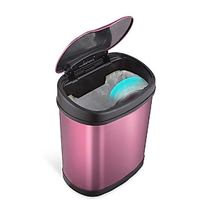Ninestars DZT-12-13BUR Motion Sensor Trash Can, Small, Burgundy