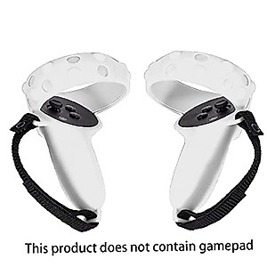 VR Controller Cover Compatible with Oculus Quest 2 Protective Ring Cover Silicone Handle Cover Grip Cap for Headphones White 1 Pair Game Component