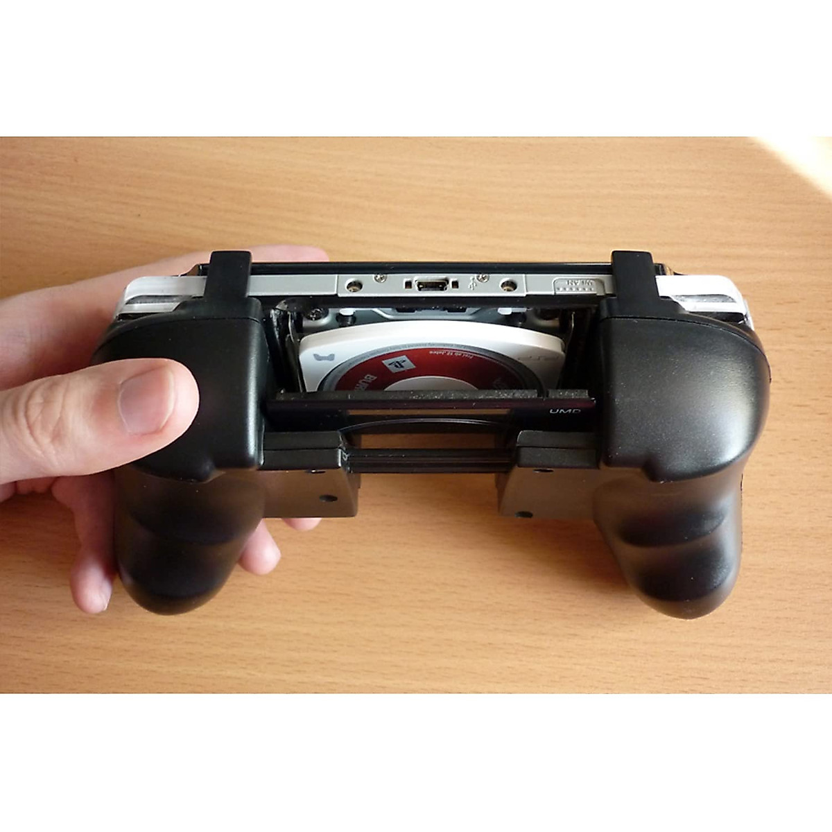 Flexible Console Grip Handle Attachment Holder Stand Replacement for Sony PSP 2000 PSP 3000 Series - Black