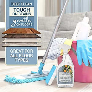 ProCare Citrus Floor Cleaner (Made in USA) | Tile, Stone, Laminate, Vinyl & Natural Wood Floor Cleaner for Mopping, Floor Cleaning Solution with Citrus Aroma - 32oz / 0.95L Spray Bottle