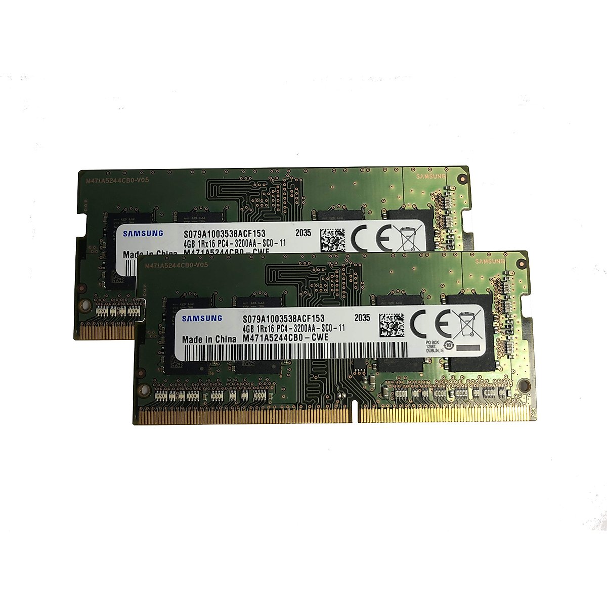 Samsung 8GB KIT(2 x 4GB) DDR4 3200MHz PC4-25600 1.2V 1R x 16 SODIMM Laptop RAM Memory Module M471A5244CB0