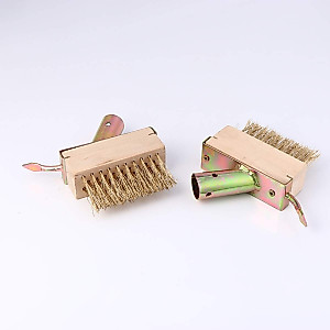 Happyyami 2PCS Weeding Wire Brush Tools Patio Weed Brush Head Set Replacement Gardening Weeding Tool Weed Remover for Outdoor Patio, Paving, Sideway, Garden Path and Driveway
