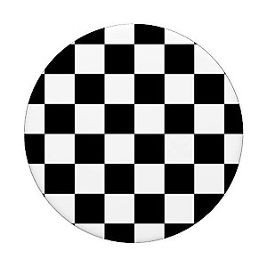 Checkered Pattern White and Black Checkerboard Pattern PopSockets PopGrip: Swappable Grip for Phones & Tablets