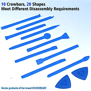 SYJINHUASY 12 Pieces Carbon Fiber Plastic Scraper Scratch Free Plastic Scraper Multi-Purpose Scraper Non-Scratch Pen-Shaped Cleaning Tool Easy for Cleaning Small and Narrow Space