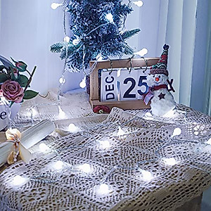 HEYFUNi Globe String Lights 39 Feet 100 led, 8 Modes Fairy String Lights Plug in,Indoor String Lights for Bedroom,Classroom,Outdoor String Lights for Patio,Garden,Party,Wedding-White