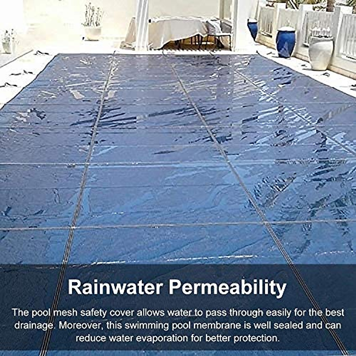 LXLA Swimming Pool Safety Cover, Winter Pool Cover for Inground Pools, Easy Clean with Rainwater Permeability, for Garden/Hotel/Engineering (Size : 3m x 10m (10ft x 33ft))