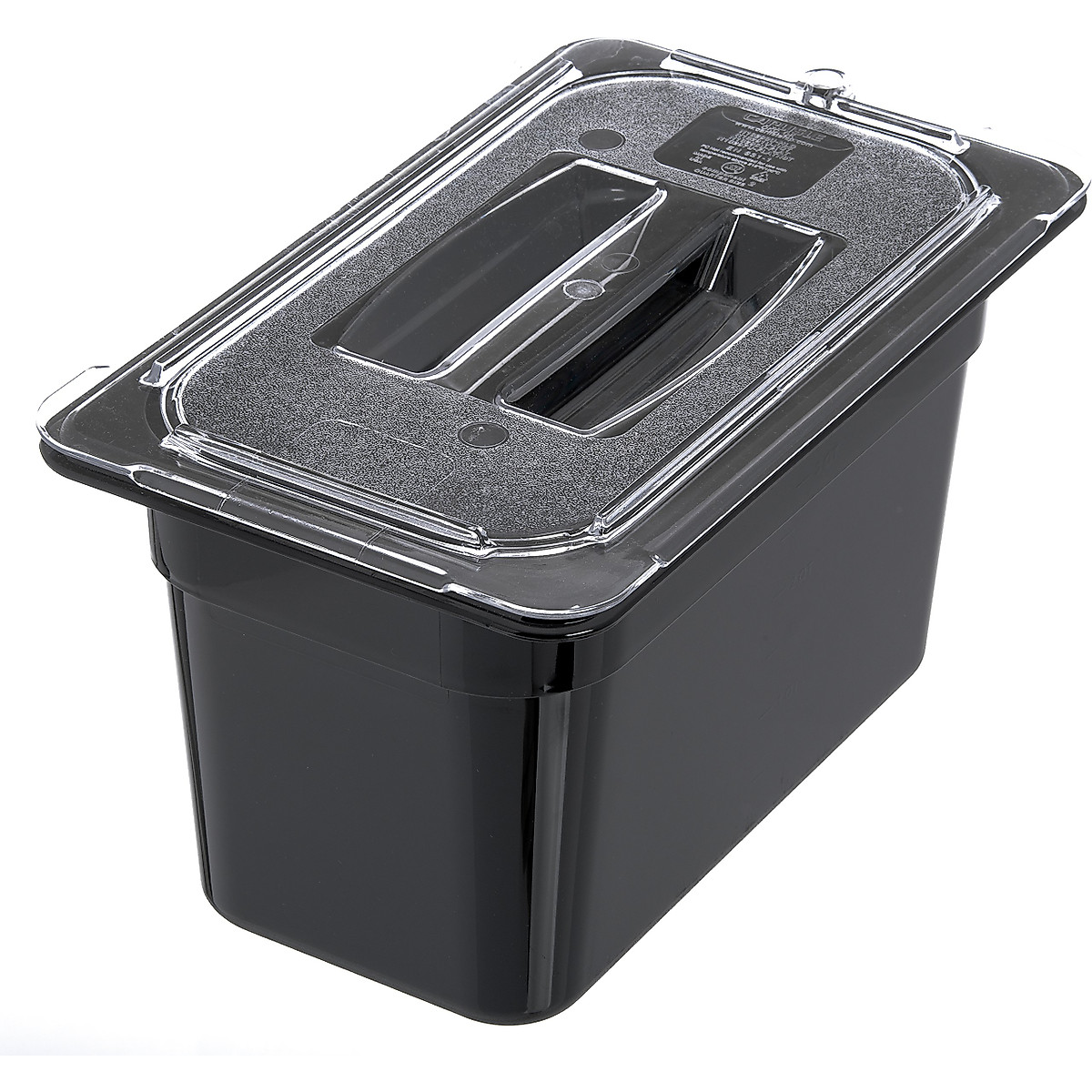 Carlisle FoodService Products CFS 10290U07 Clear 10.38 x 6.38 x 0.88" TopNotch Universal Handled Lid, One-Fourth Size (Case of 6)