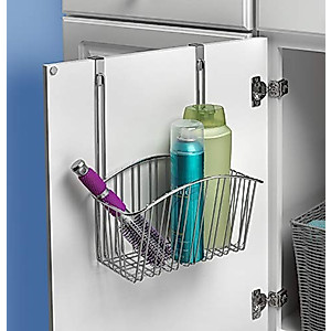 Spectrum Diversified Over-The-Cabinet Contempo Basket, Large, Chrome