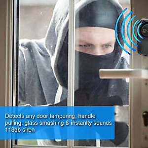 Door Alarm, Home Security with wireless remote. Shed, Garage, Lockup, Summer House. Alerts prior to entry or damage, Waterproof, Indoor/Outdoor 113db