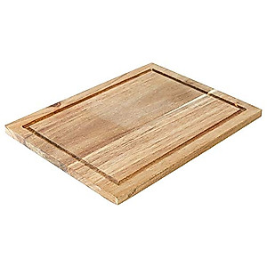 Glad Acacia Wood Cutting Board with Juice Grooves | Reversible Solid Butcher Block and Charcuterie Tray | Home Kitchen Supplies for Chopping and Serving