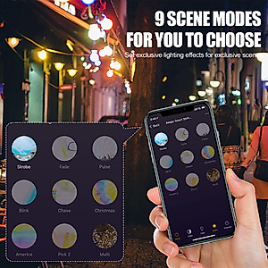 iMagic Outdoor String Lights, 98 Ft Smart RGB Patio Lights, 30 LED Bulbs Multi Color String Lights, for Alexa/Google Assistant, App Control, 2.4 GHz Only, IP65 Waterproof, Meet to U.S. Standards