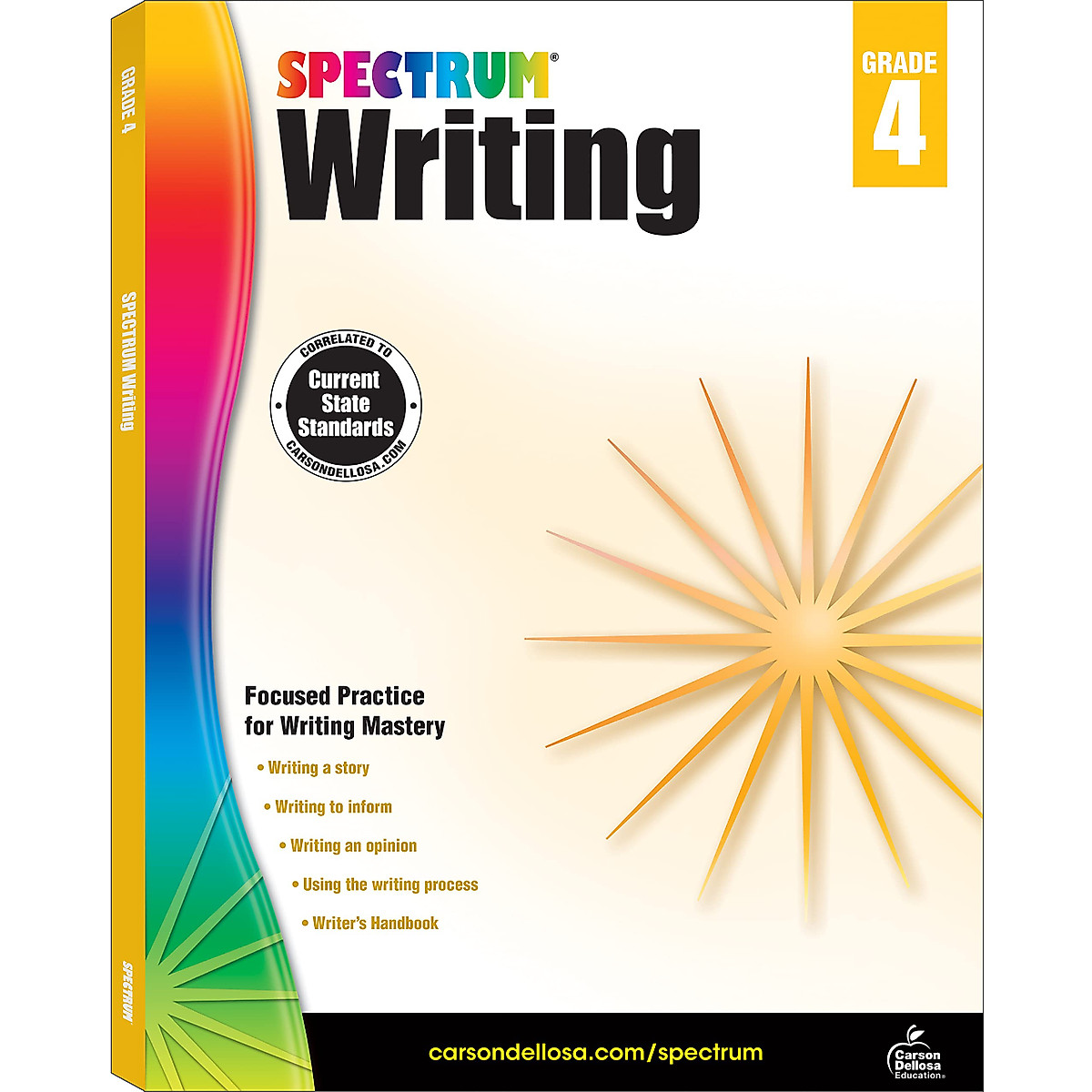 Spectrum Writing Workbook Grade 4, Informative, Opinion, Dialogue, Letter, and Story Writing Prompts, Writing Practice for Kids, Classroom or Homeschool Curriculum (Spectrum Writing)